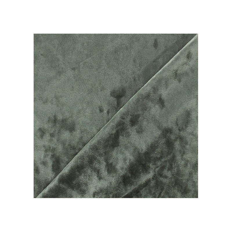 Tissu velours: Tissu velours frappé sur jersey Argent - MPM