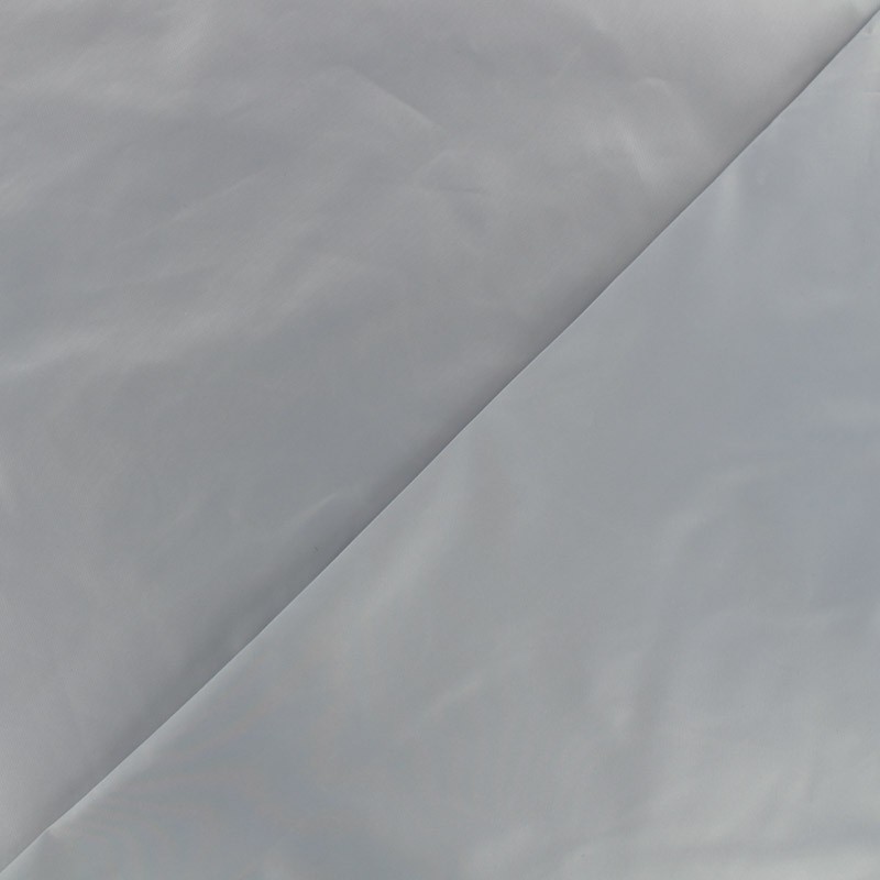 Polyester apparel fabric: Glossy polyester fabric in light grey - Ma ...