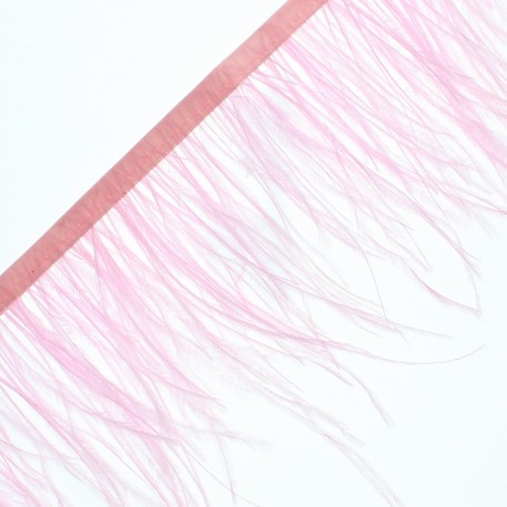 Galon Plumes d'Autruche Rio Rose