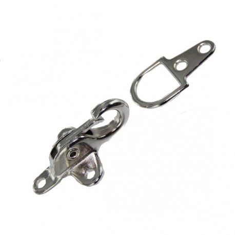 Fireman clips & clasp fastener - silver - Ma Petite Mercerie