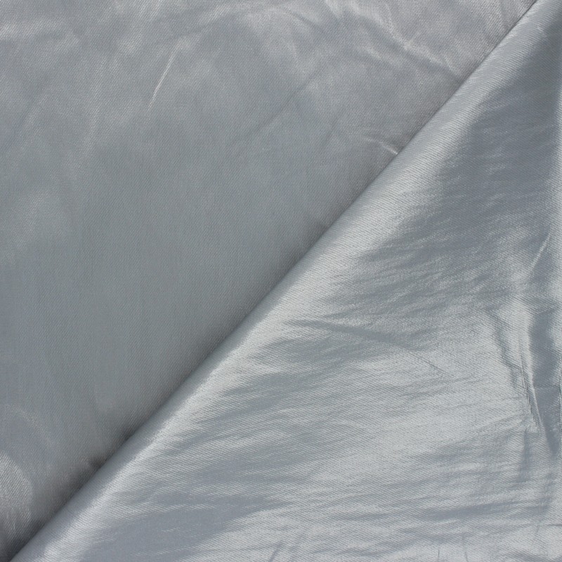 Crinkle vinyl fabric - silver shiny Nalina - MPM
