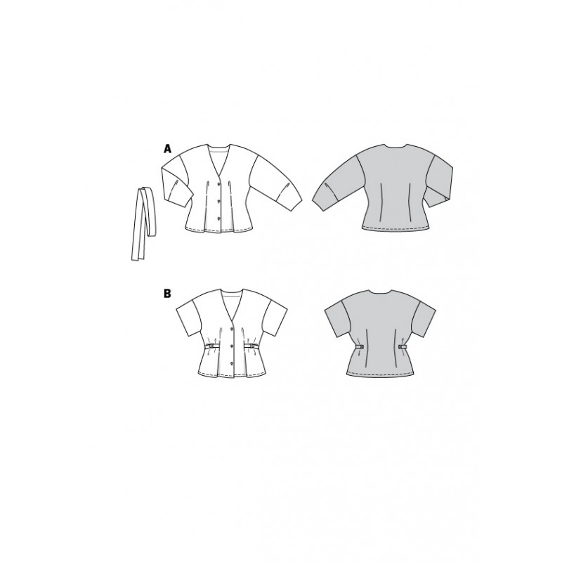 Patron blouse col V Femme - Burda n°6135 - MPM