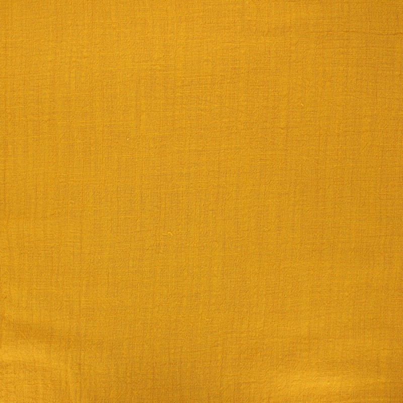 Flamed cotton voile fabric - mustard yellow Victorine Flamed cotton voile fabric - mustard yellow Victorine