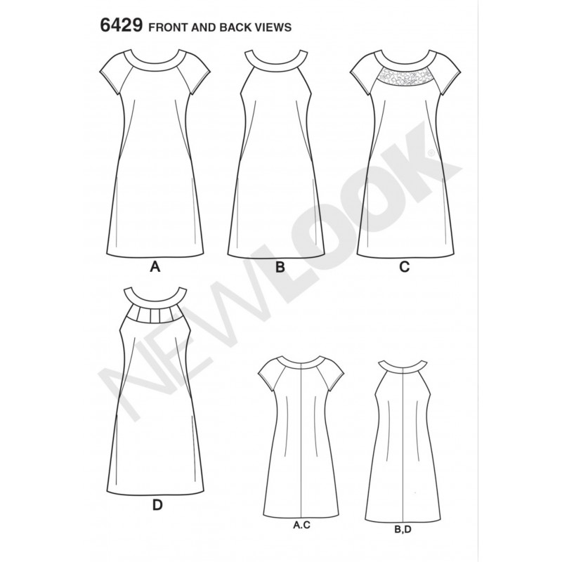 Patron Robe droite femme - New Look 6429 - Ma Petite Mercerie