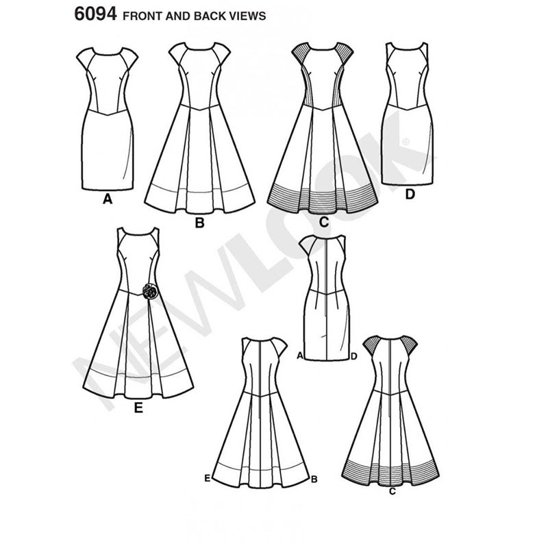 Patron Robe droite femme - New Look 6145 - Ma Petite Mercerie