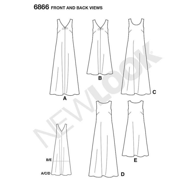 Patron Robe Longue femme - New Look 6866 - Ma Petite Mercerie