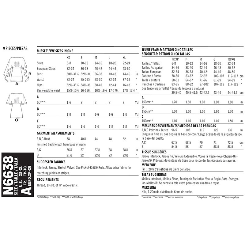 Patron Top Ceinturé femme - New Look 6638 - Ma Petite Mercerie