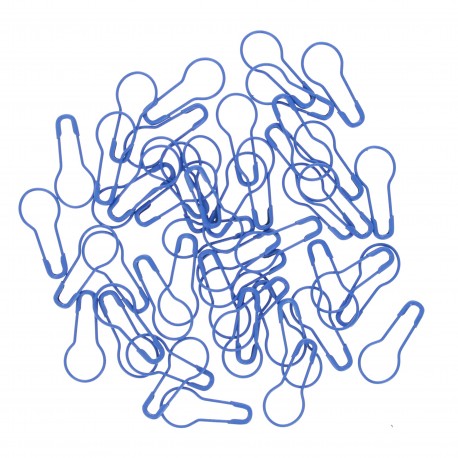 Round safety pin (box of 50) - blue - Ma Petite Mercerie