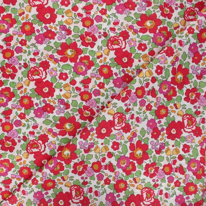 Tissus pas cher : Tissu Liberty Betsy S rouge