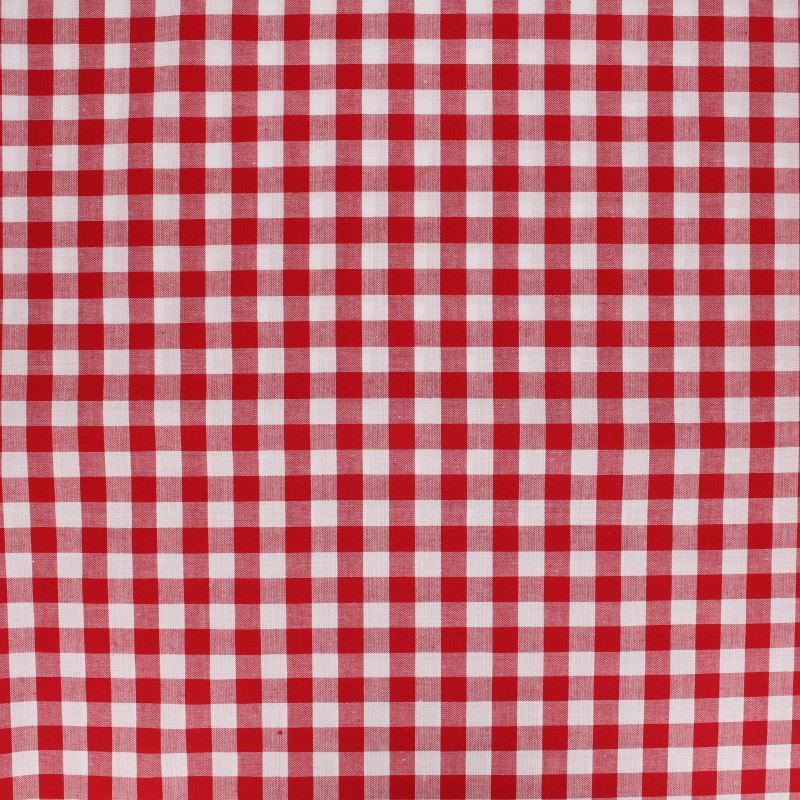 Big checked Vichy fabric - red x 10cm - Ma Petite Mercerie