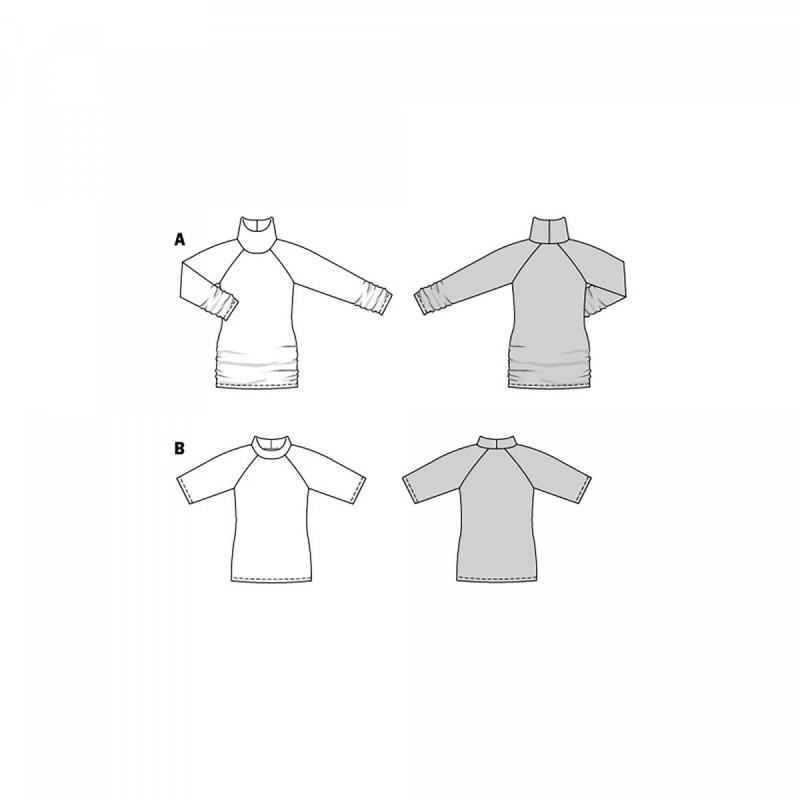 Patron top raglan et fronces - Burda n°6067 - MPM