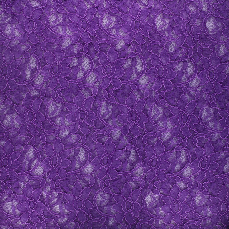 Tissu Dentelle festonnée - violet - Ma Petite Mercerie