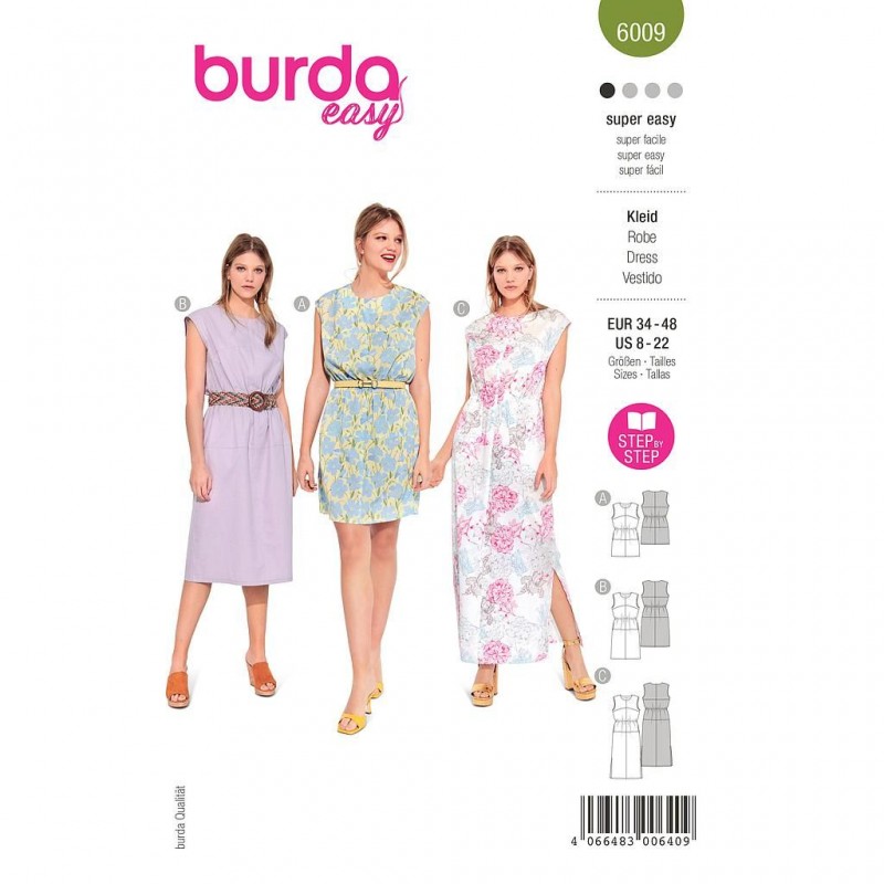 Patron robe droite - Burda n°6009 - Ma Petite Mercerie