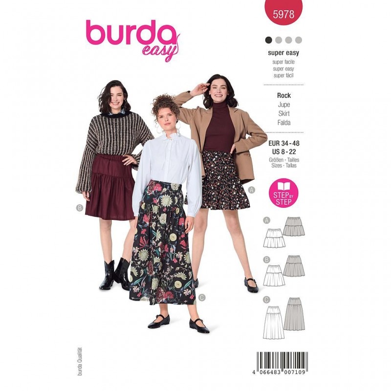 Patron jupe femme - Burda n°5978 - Ma Petite Mercerie