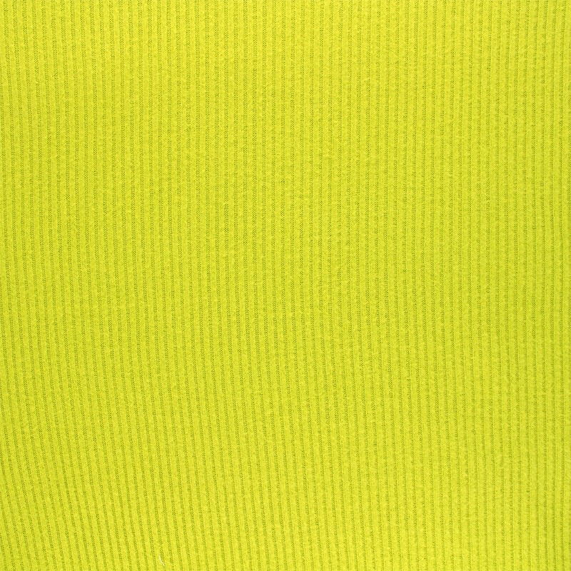 Tissu maille côtelé polyviscose Fibre Mood Indy - citron vert - MPM