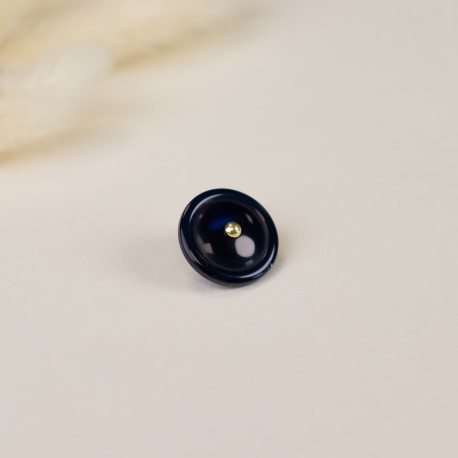 Bouton polyester à queue bleu nuit Harmonie - Ma Petite Mercerie