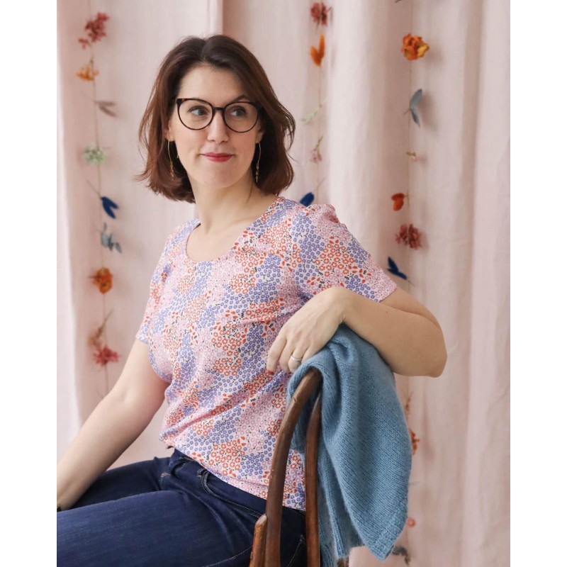 Tissu viscose Lise Tailor Nénuphar - rose poudré - MPM