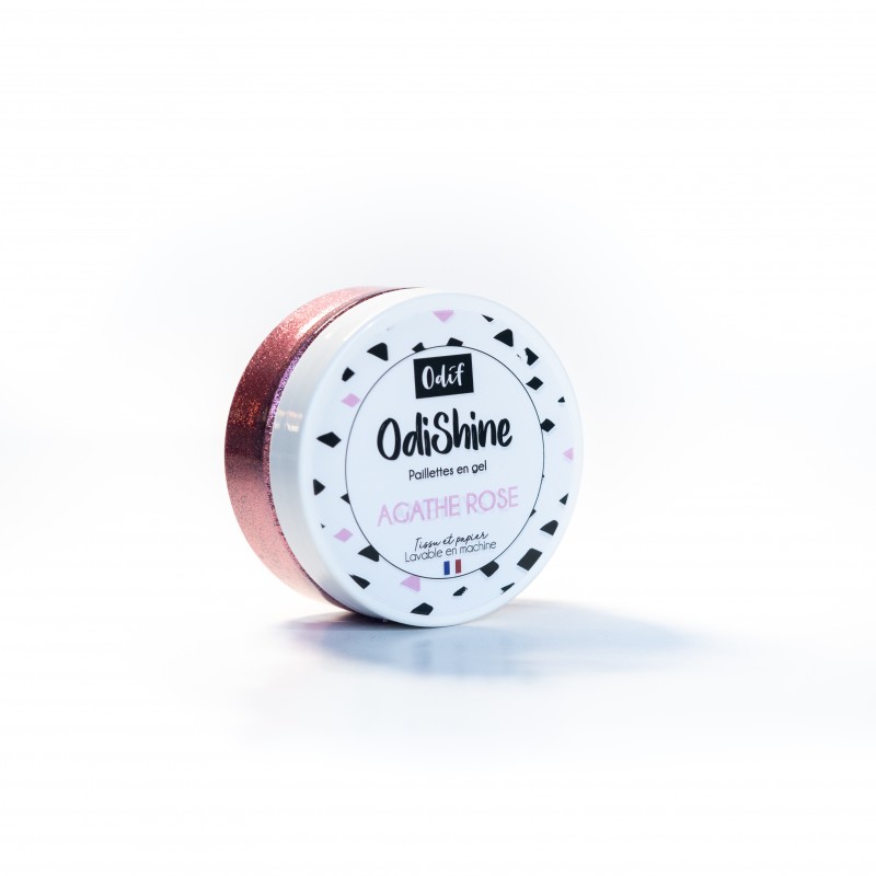 Odishine - pot de gel pailleté 70ml ODIF - agathe rose