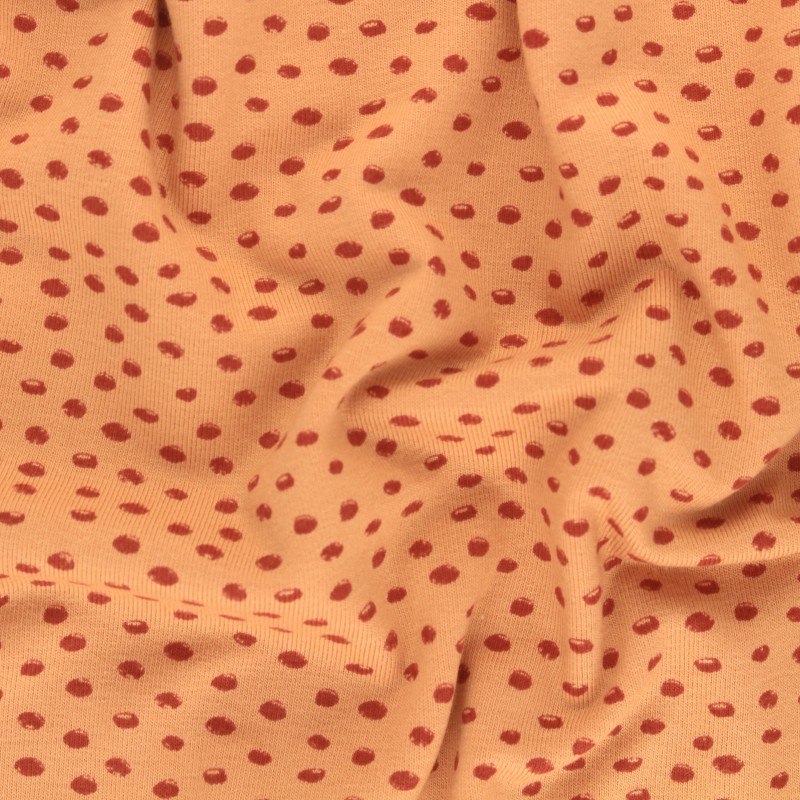 Tissu jersey Dottie - orange - Ma Petite Mercerie