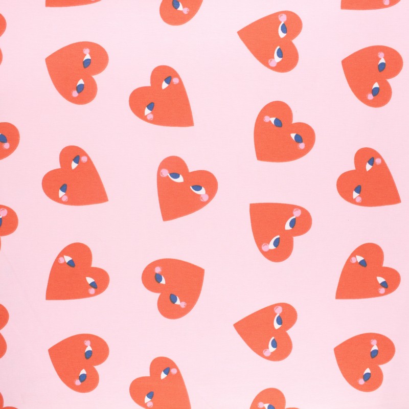 Tissu Domotex : tissu jersey Dody - rose clair - Ma Petite Mercerie