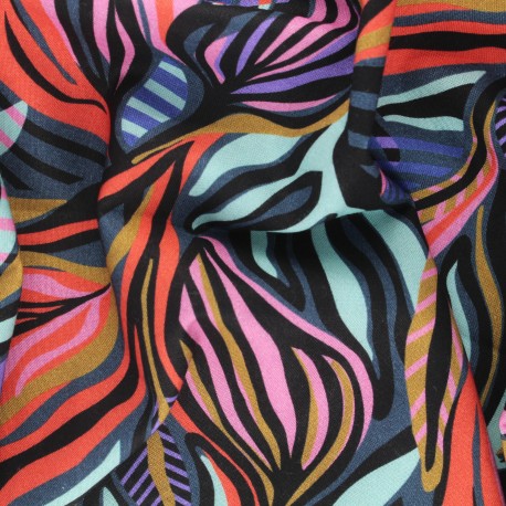 Tissu viscose Cloud9 Nightfall - Midnight garden - MPM