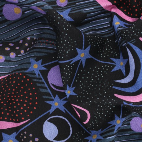 Tissu viscose Cloud9 Nightfall - Celestial transit - MPM