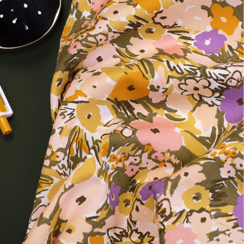 Tissu Nérida Hansen popeline de coton Floral Fest