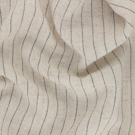 Tissu See you at six lin viscose Season Greenings - brun cuivre - MPM