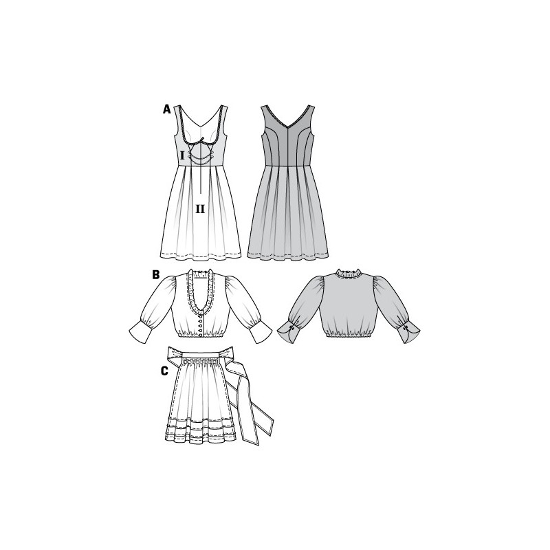 Patron Burda : Patron Robe Folklore Burda n°7443 patron de couture - Ma ...