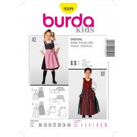 Patron Burda : Patron Robe folklore Burda n°9509 patron de couture - Ma ...
