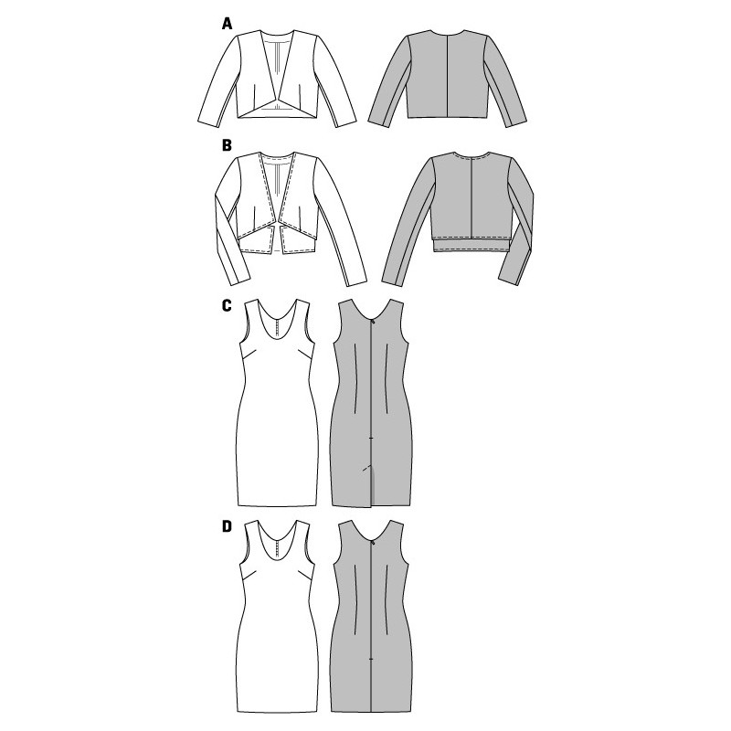 Patron Femme Robe & Veste Burda n°6773