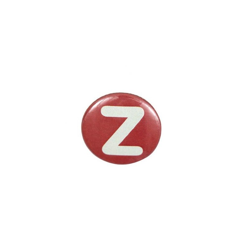 Two-tone Pin-on button badge Alphabet "letter Z" - brown - Ma Petite ...