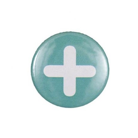 ♥ Badge rond motif "plus" ♥ - Ma Petite Mercerie