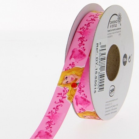 Ruban Oeko-tex satin Disney Aurore 15 mm - Ma Petite Mercerie