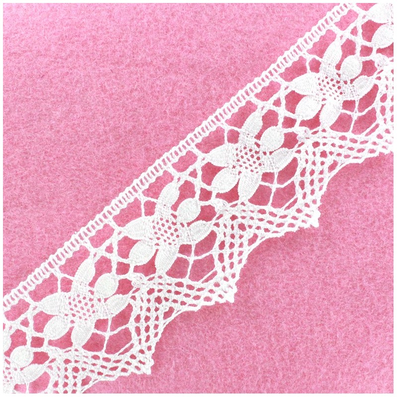 Lace ribbon Romantic Angela - white - Ma Petite Mercerie