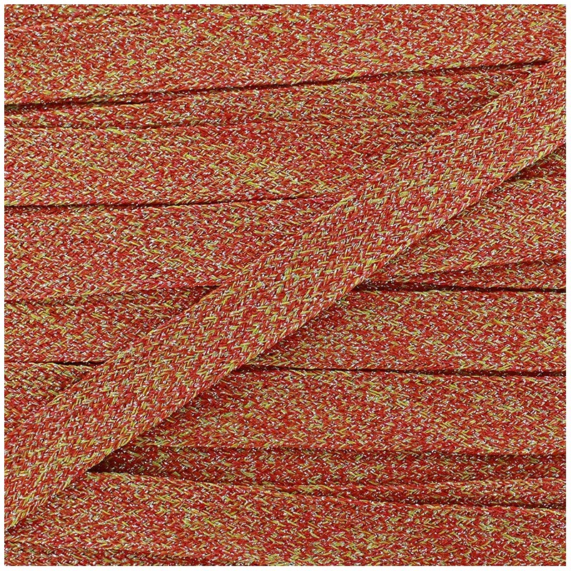 Cordelette plate lurex - orange - Ma Petite Mercerie
