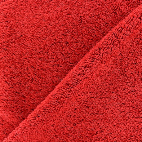 Tissu éponge - rouge écarlate x 10cm - Ma Petite Mercerie