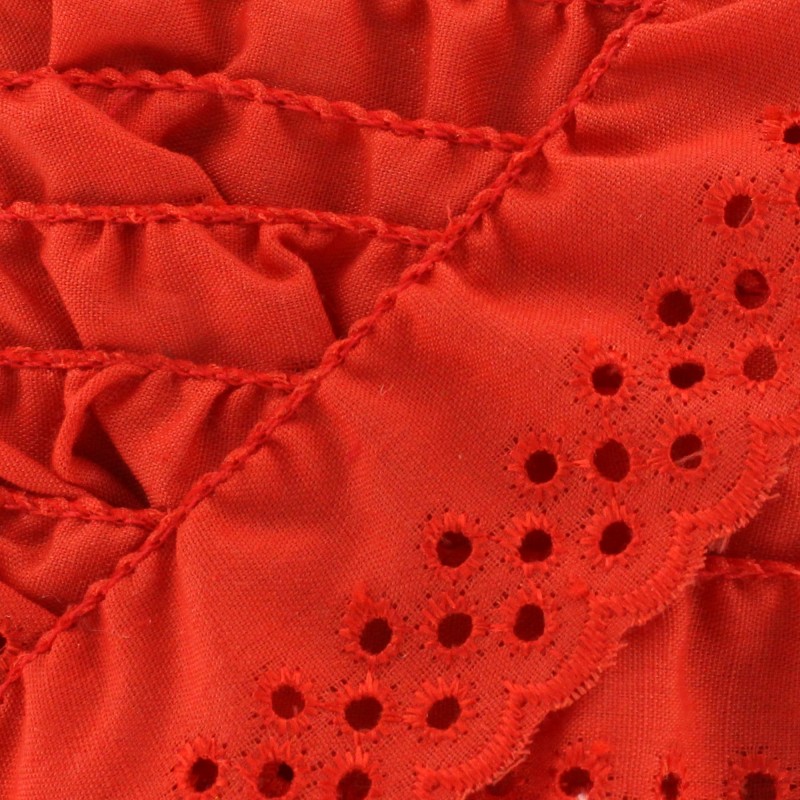 Broderie anglaise Eloïse - rouge - Ma Petite Mercerie