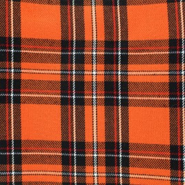 Scottish tartan fabric Andrews - orange x 10cm - Ma Petite Mercerie