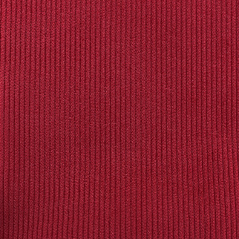 Ribbed velvet fabric - red