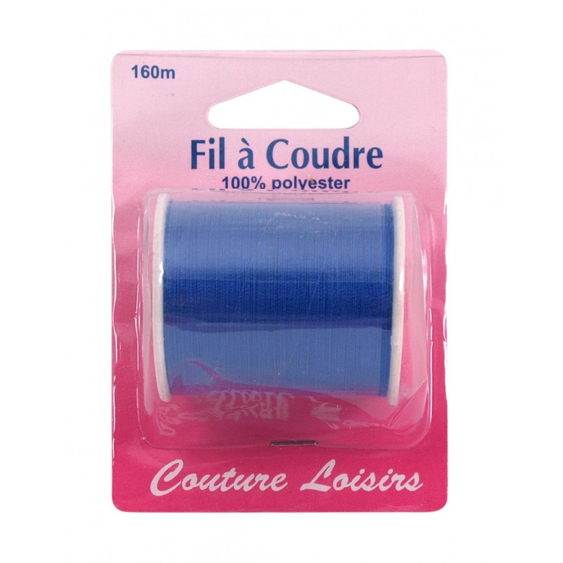Bobine fil polyester 160m Bleu - Couture loisirs - Ma Petite Mercerie