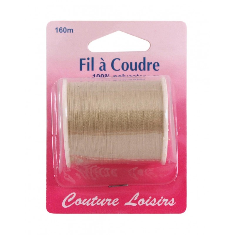 Bobine fil polyester 160m Beige - Couture loisirs - Ma Petite Mercerie